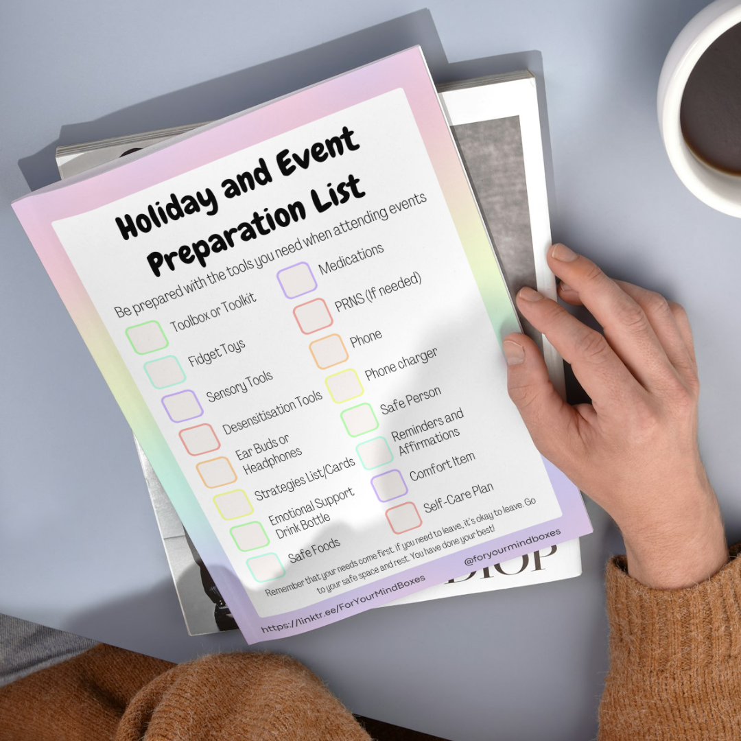 Holiday and Event Preparation List Template – For Your Mind Boxes