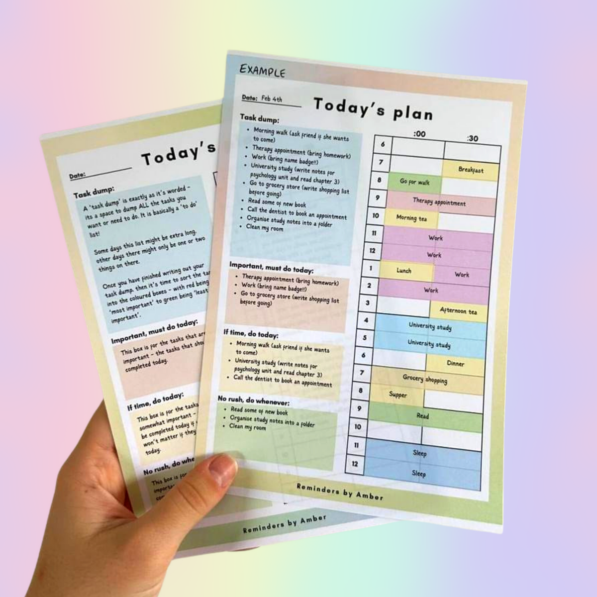 Daily Planner Notepad - Task Dump and Time Blocking – For Your Mind Boxes