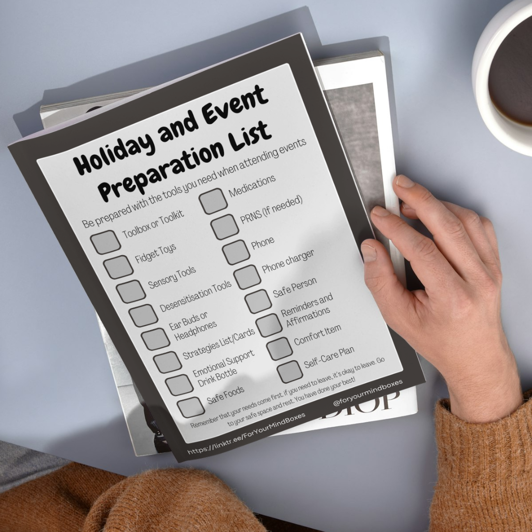 Holiday and Event Preparation List Template – For Your Mind Boxes